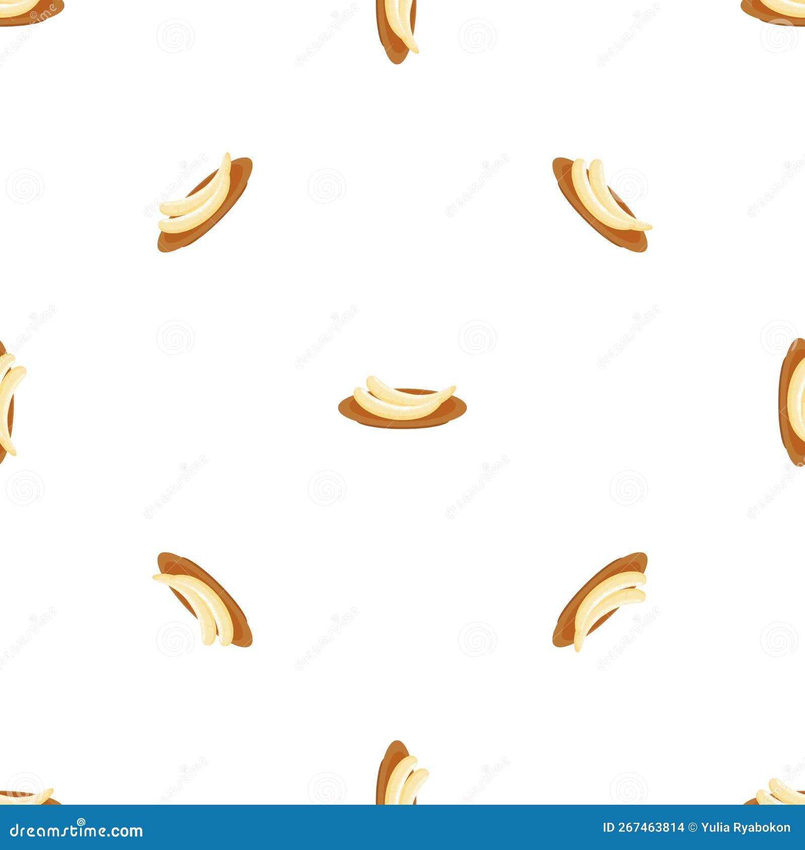Clean Banana Plate Pattern Seamless Vector Stock Vector - Illustration ...