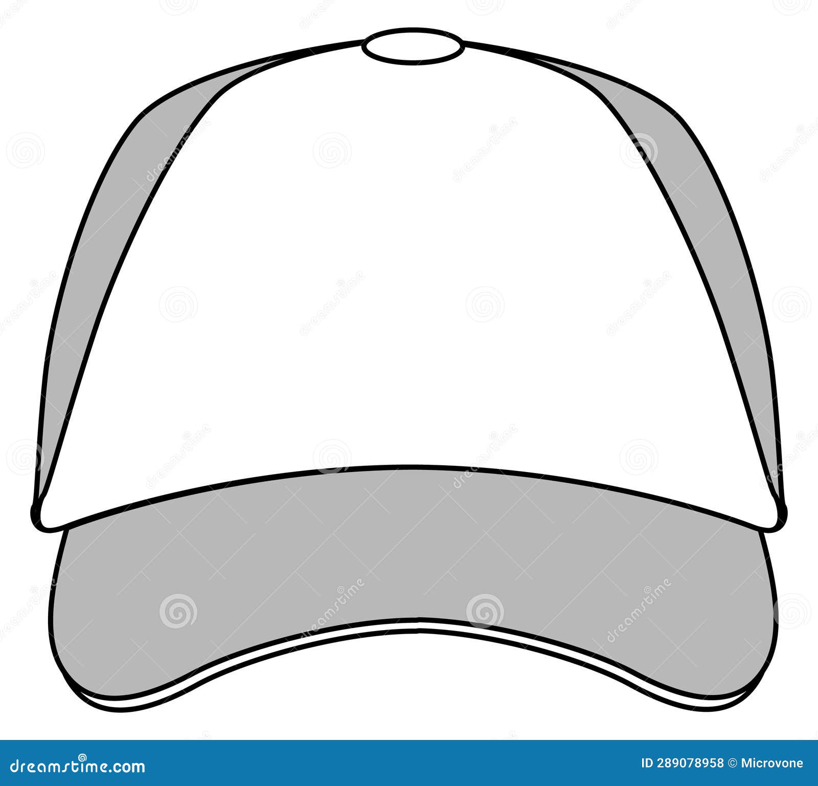 Clean Baseball Hat Template. Textile Cap Design Stock Illustration ...
