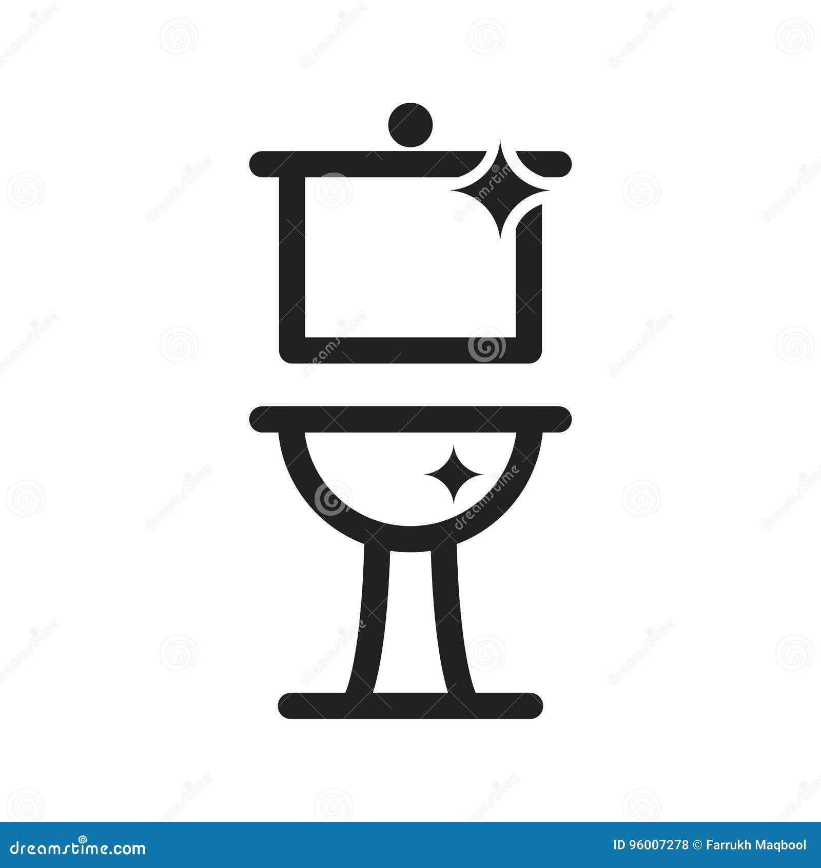 Clean Bathroom stock vector. Illustration of window, rubber - 96007278