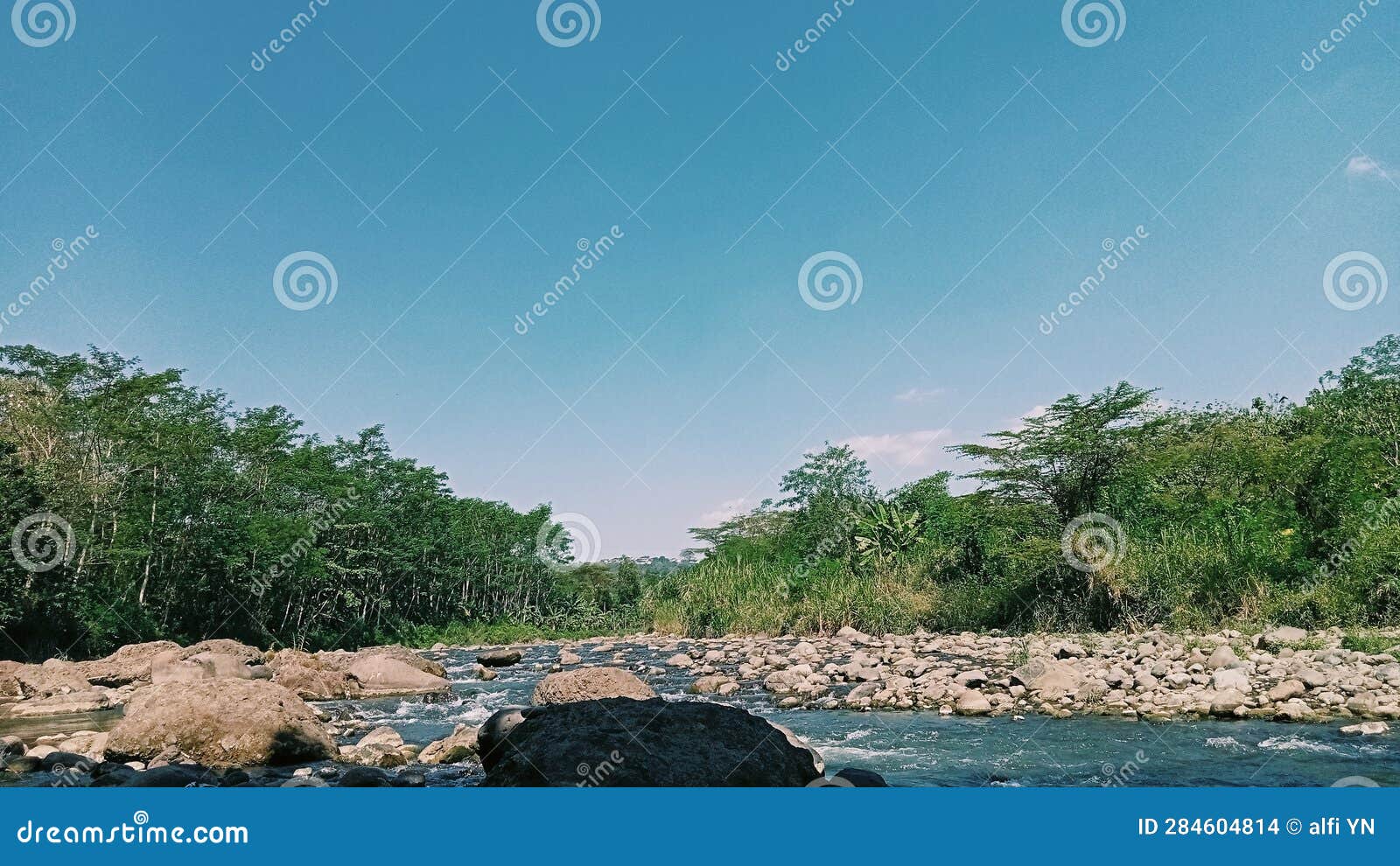 A Clean and Beautiful River with a Clear Sky Stock Photo - Image of ...