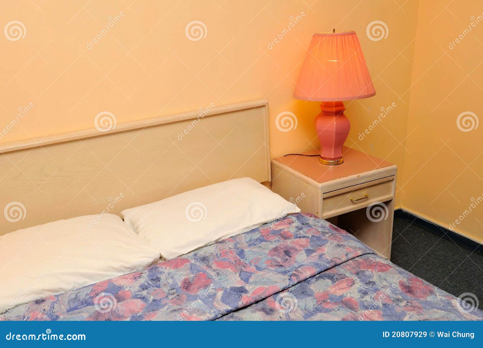Clean bed with bedsheet stock image. Image of simple - 20807929
