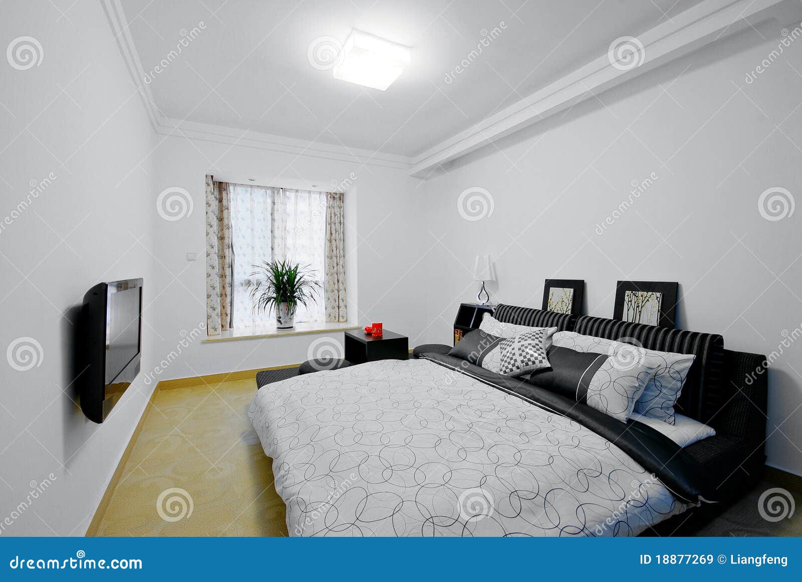 Clean bedroom stock image. Image of bedding, beautiful - 18877269