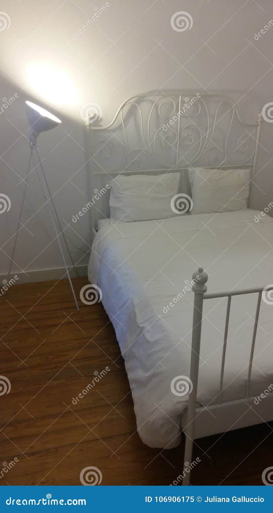 Clean bedroom stock image. Image of modern, small, portugal - 106906175