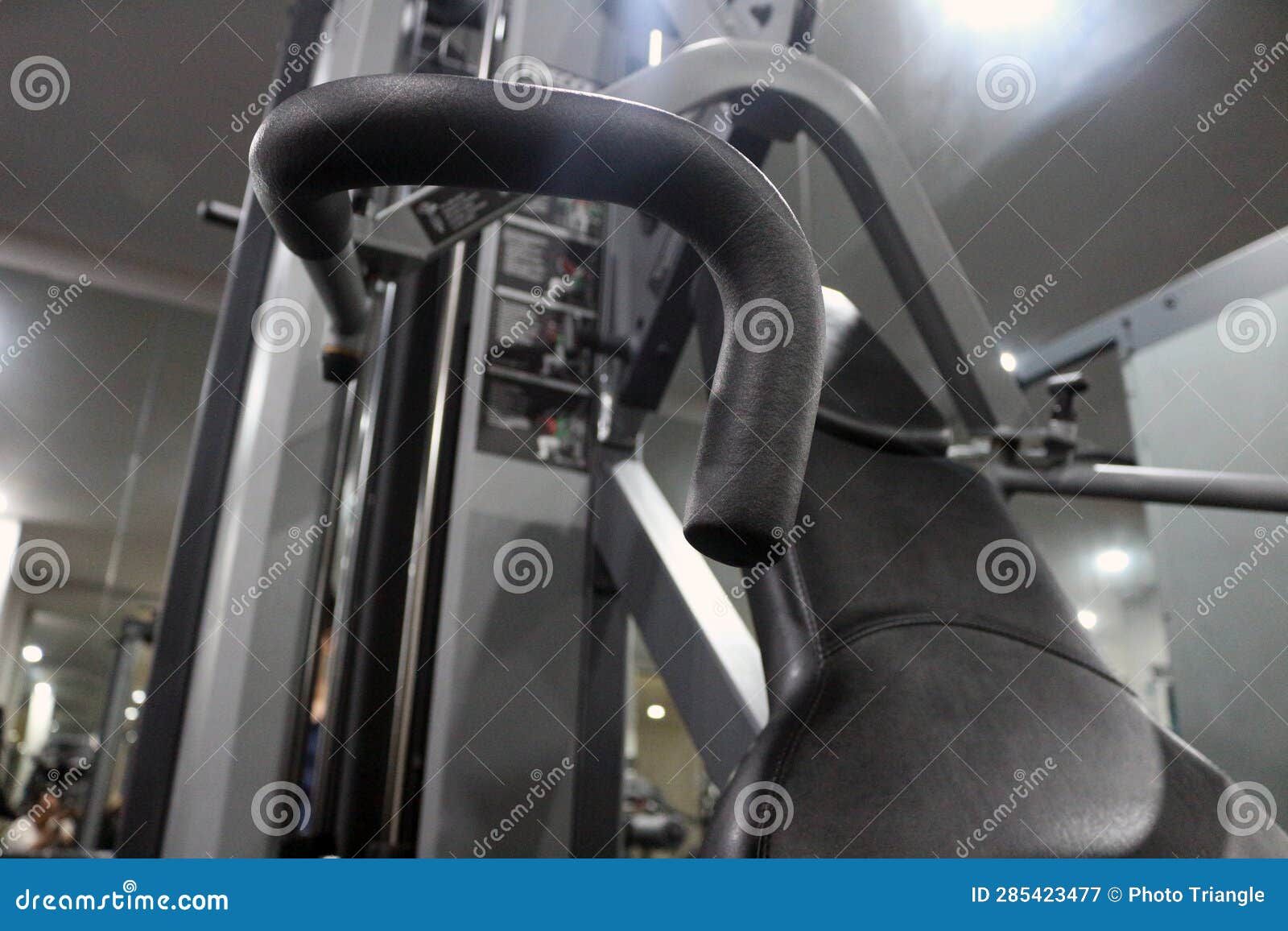 A Clean Black Adjustable Weight Bench in a Gym Stock Image - Image of ...