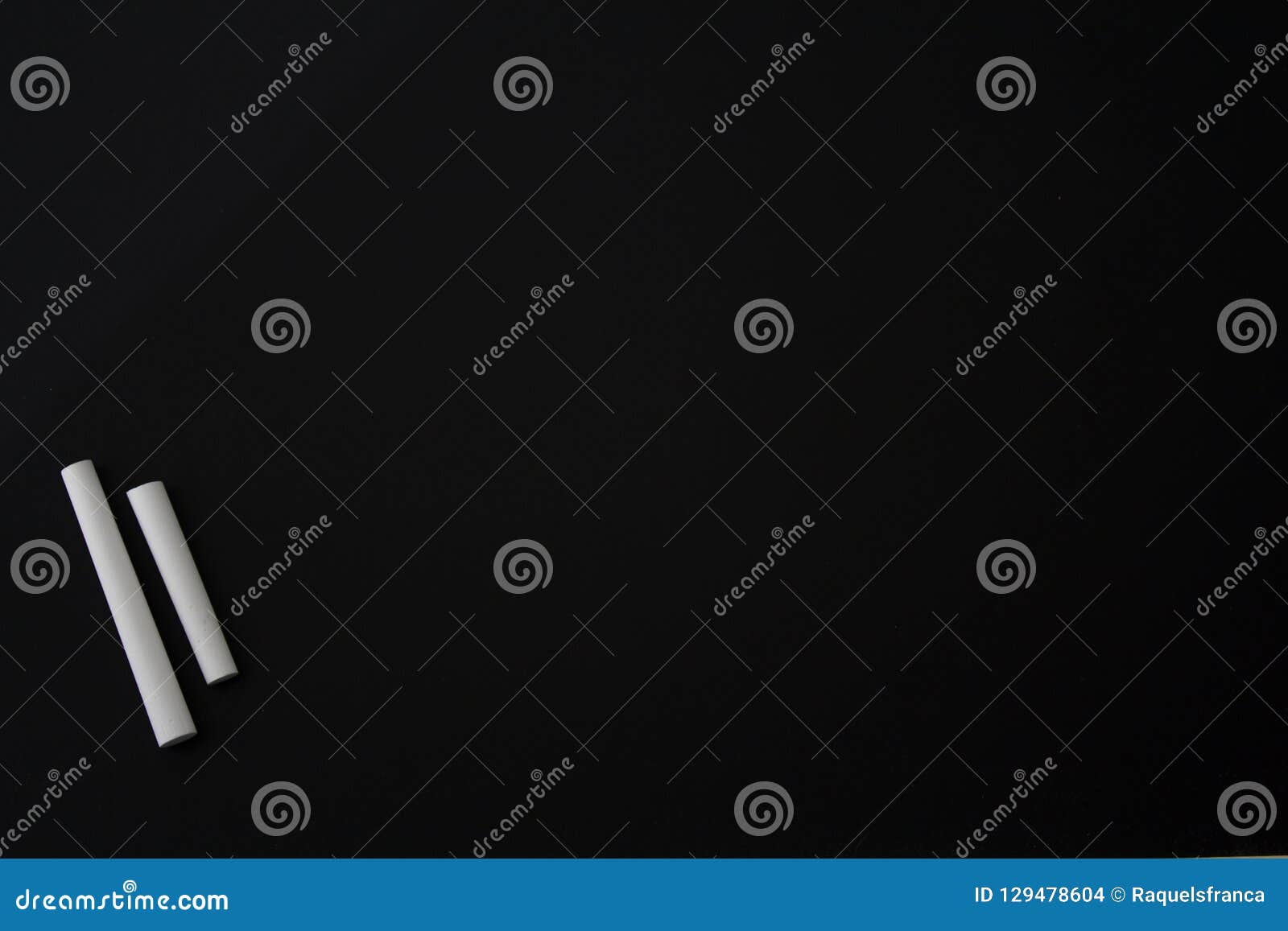 Clean Blackboard and White Chalk Stock Photo - Image of concept ...