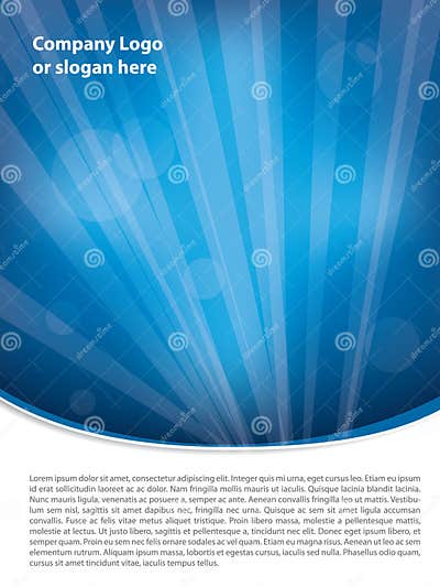 Clean blue brochure design stock illustration. Illustration of ...