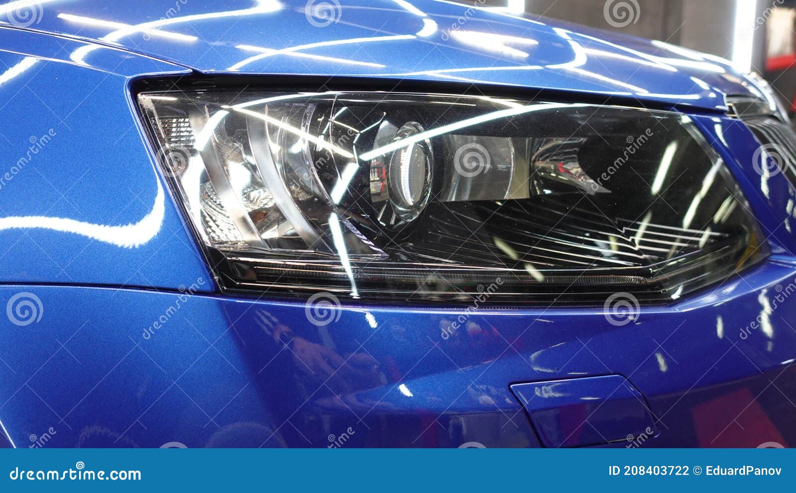 A clean blue car stock photo. Image of machine, metal - 208403722