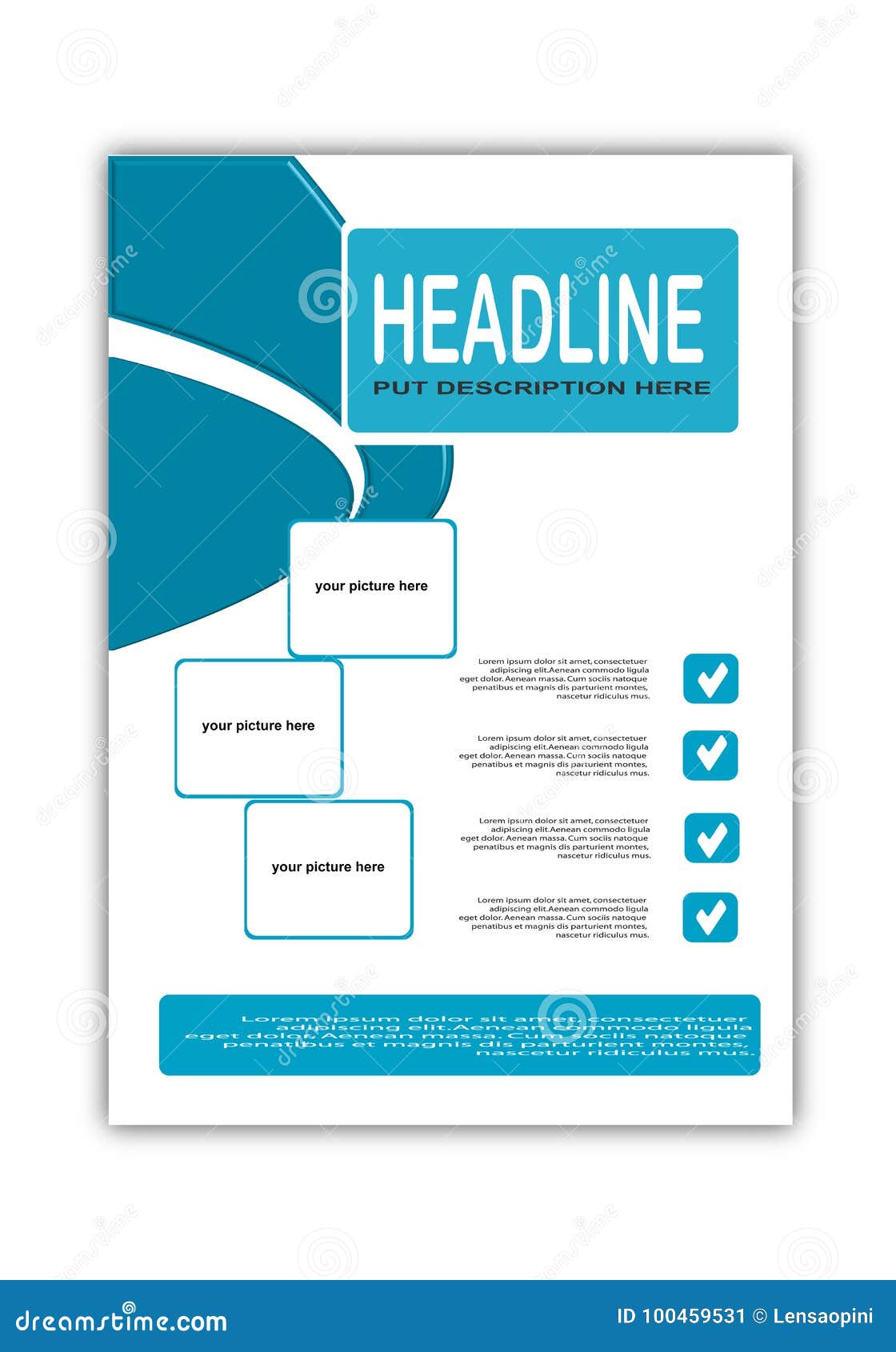 Clean Blue Design Business Flyer Stock Vector - Illustration of awesome ...