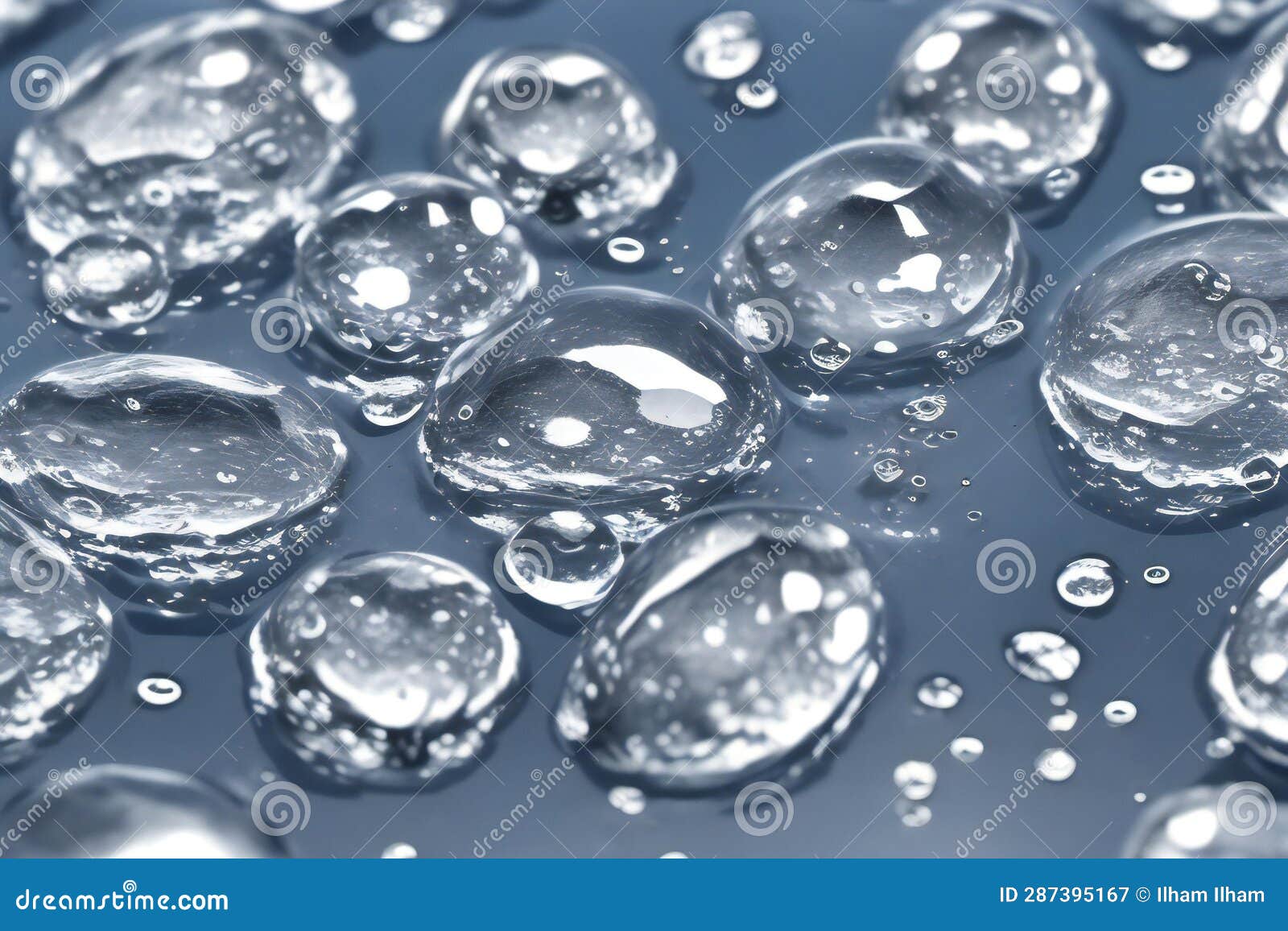 Sparkling Blue Drops in a Clear Ocean Stock Illustration - Illustration ...