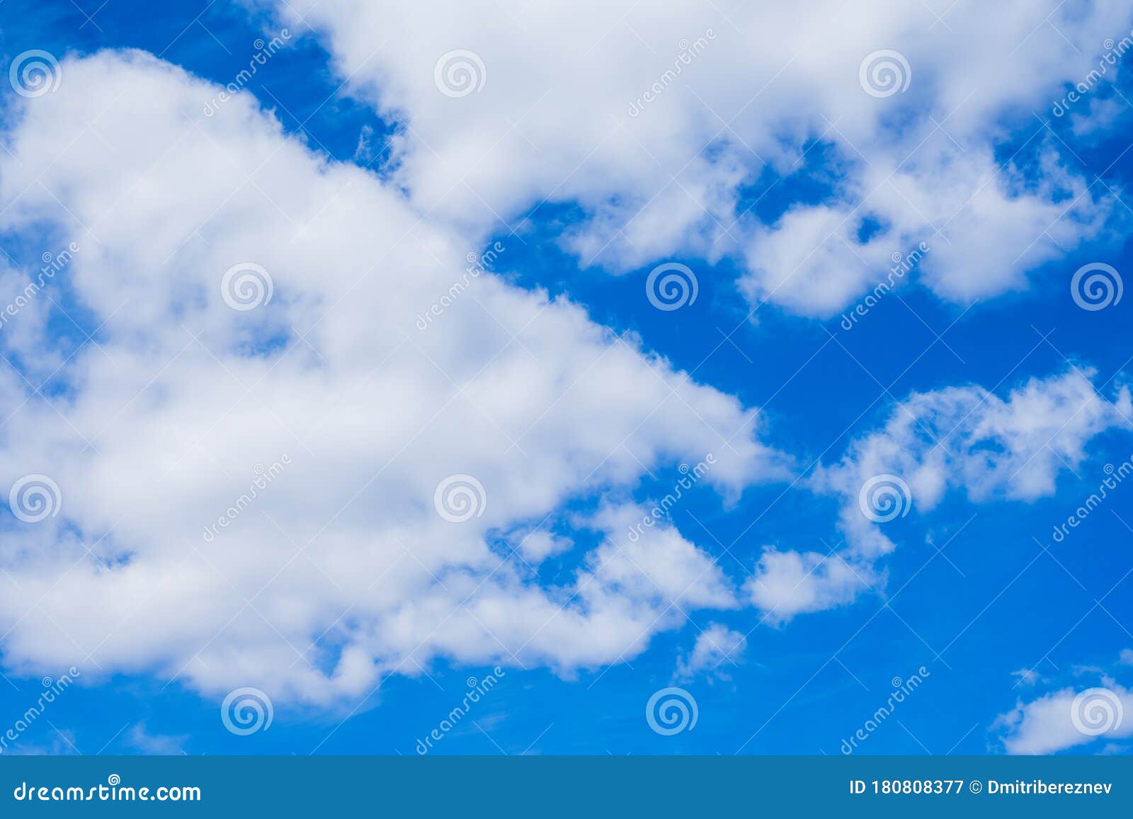 Clean Blue Limitless Sky with Clouds Stock Image - Image of cloud ...