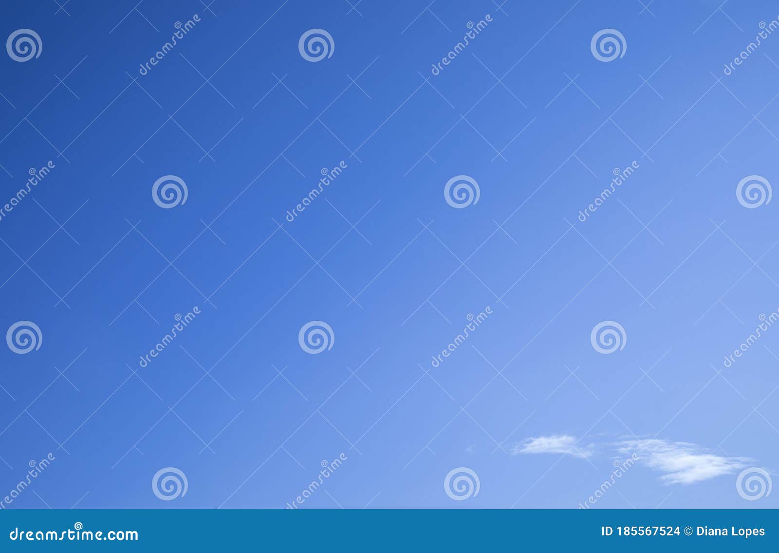 Clean Blue Sky with Smooth Clouds Down Stock Photo - Image of ...