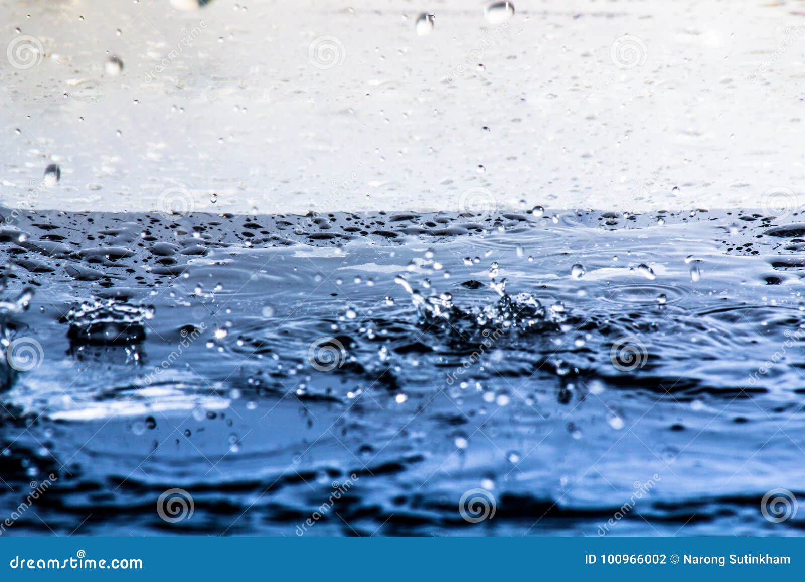Clean blue water stock photo. Image of freshness, macro - 100966002