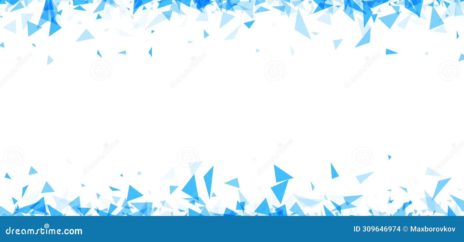 Abstract Blue Triangle Cascade Stock Illustration - Illustration of ...