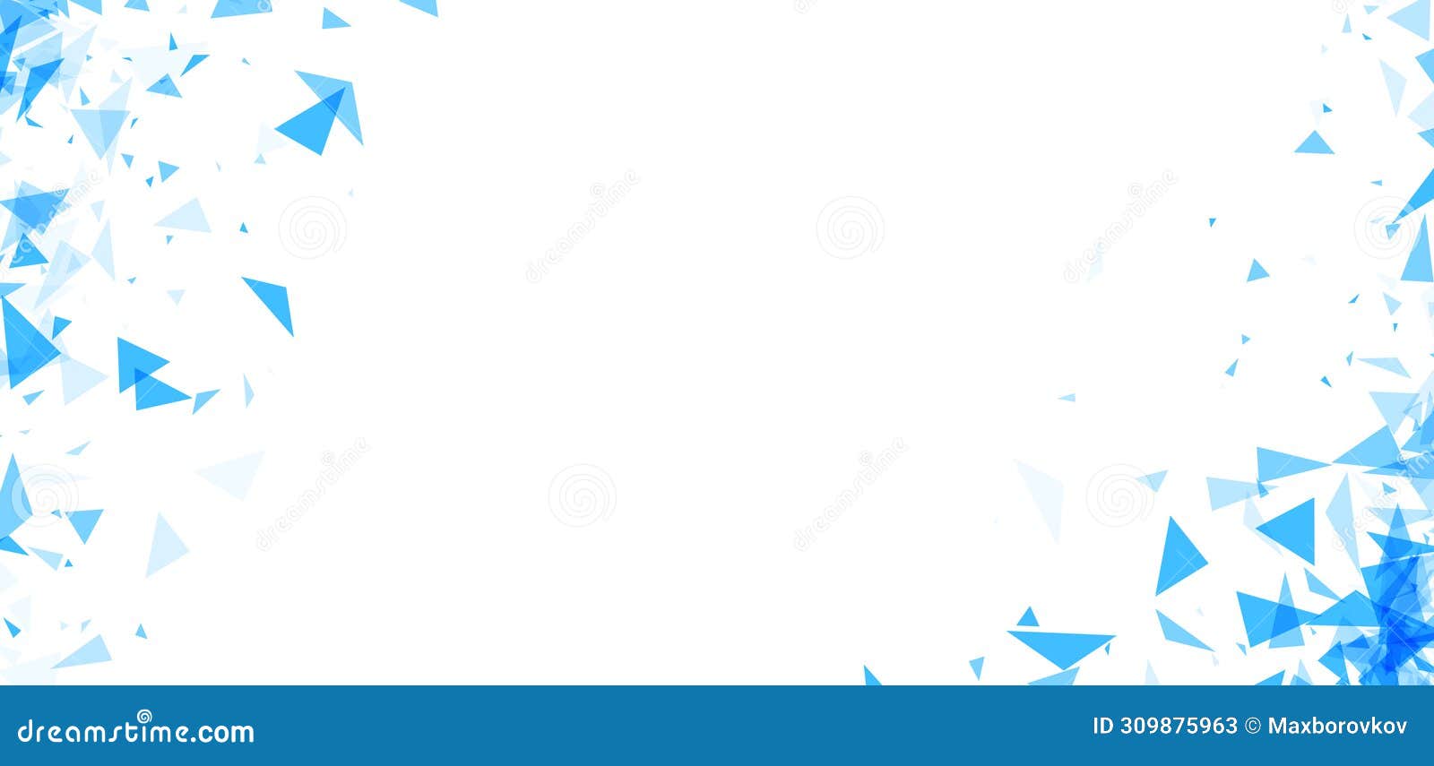 Abstract Blue Triangle Cascade Stock Vector - Illustration of triangles ...