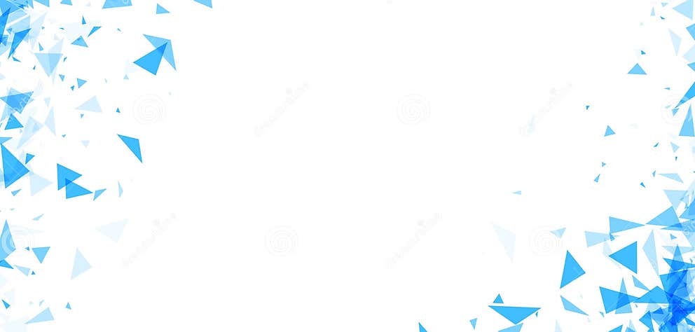 Abstract Blue Triangle Cascade Stock Vector - Illustration of triangles ...