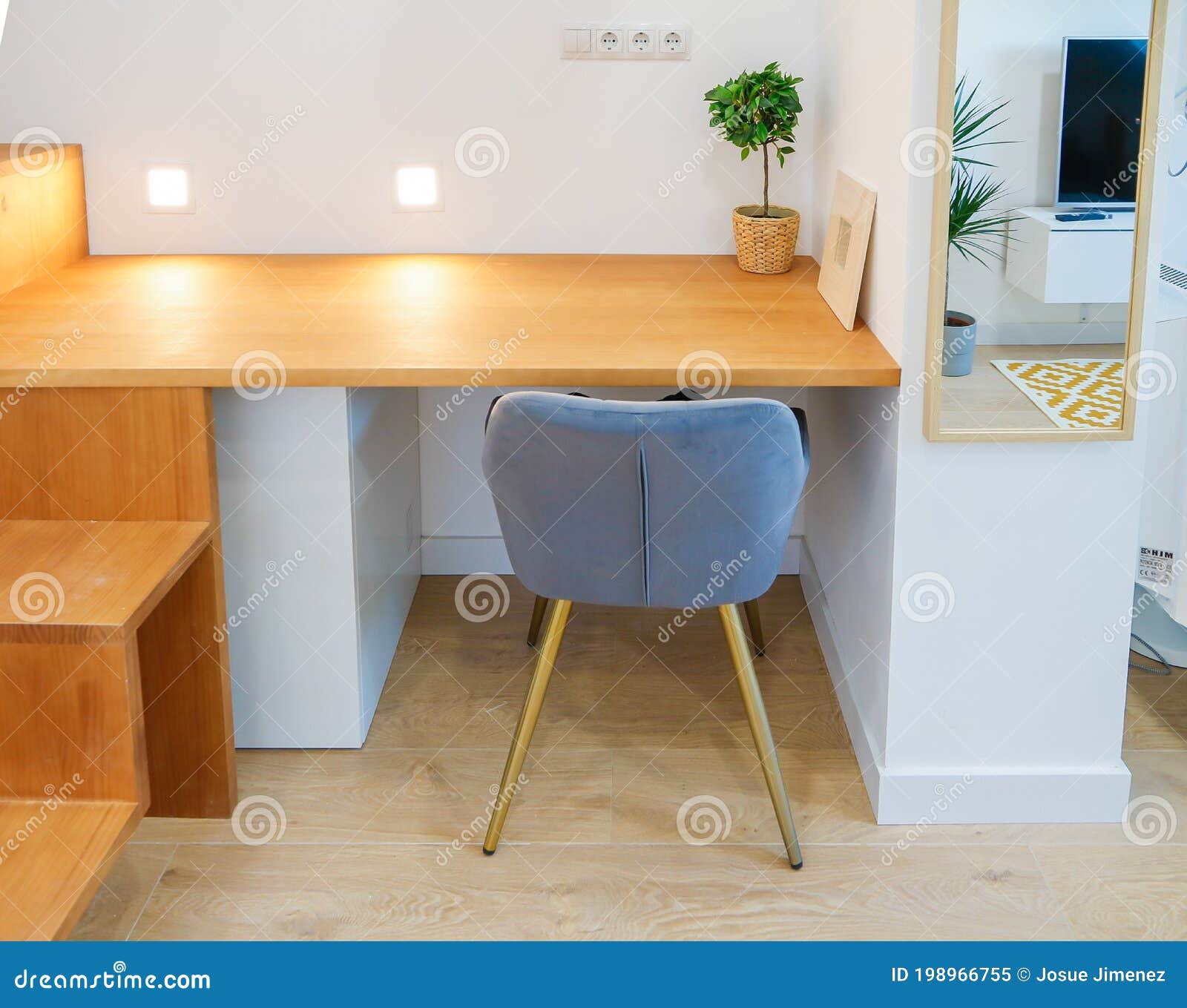 A Clean and Bright Corner Perfect for Study or Work Stock Image - Image ...
