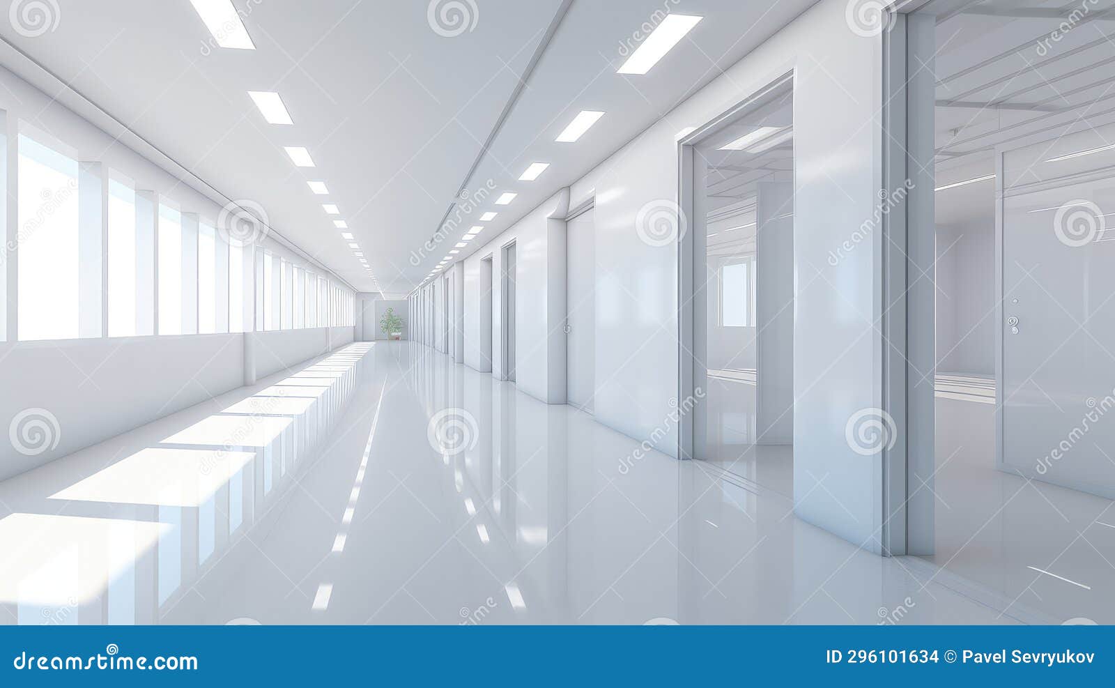 Clean Bright Break Room With Fridge Stock Image | CartoonDealer.com ...