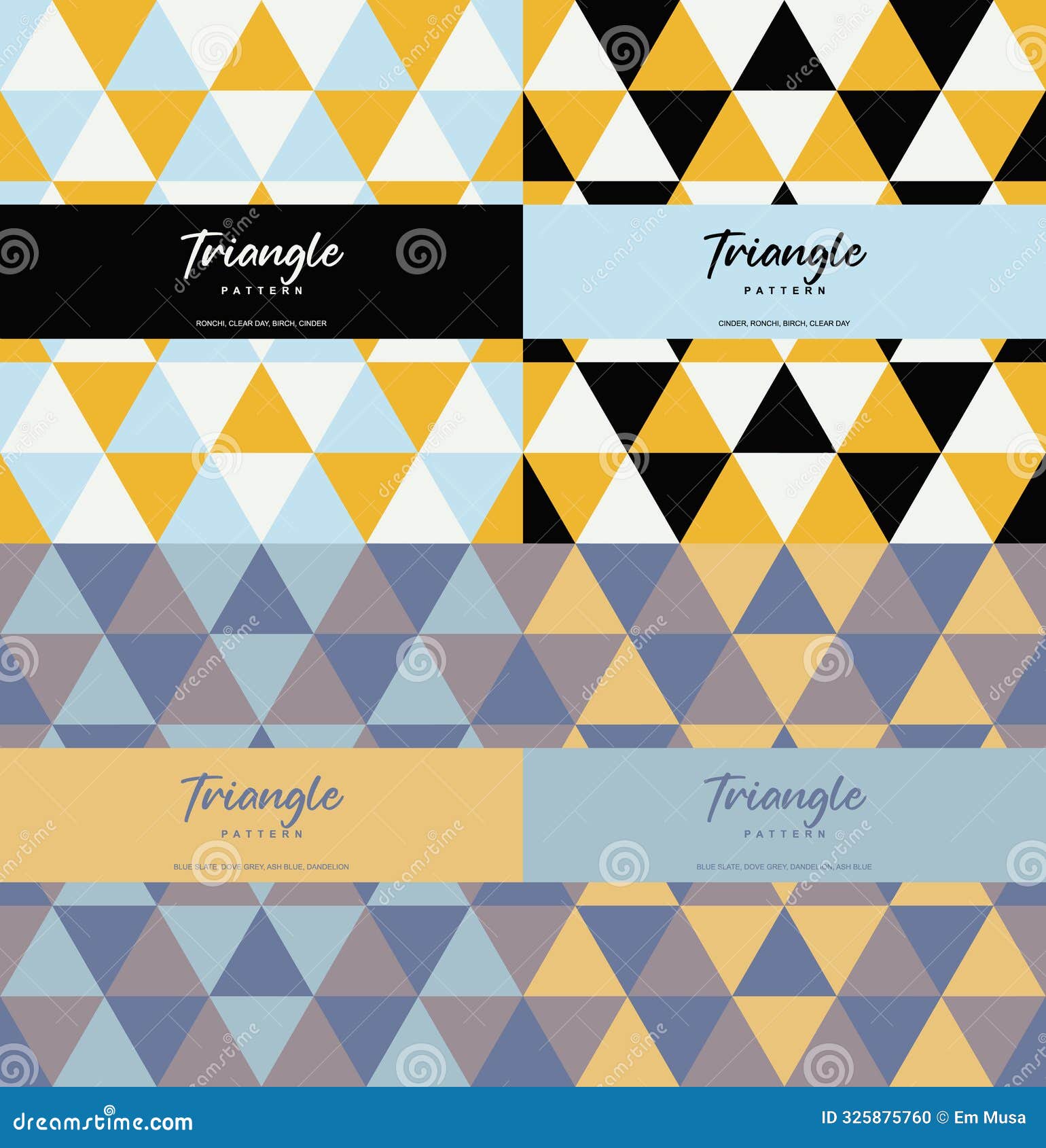 Clean Bright Geometric Art - Quad Set Stock Vector - Illustration of ...