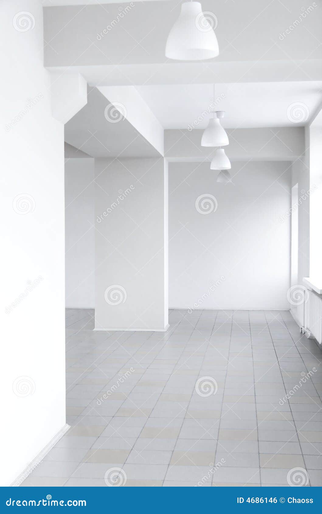 Clean Bright White Modern Interior Stock Photo - Image of architecture ...