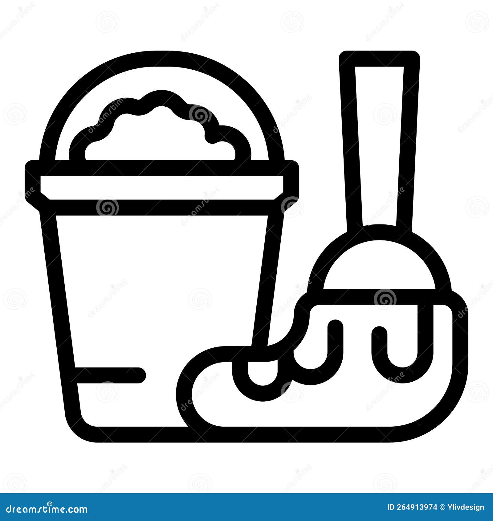 Clean Bucket Icon Outline Vector. Hand Spray Stock Vector ...