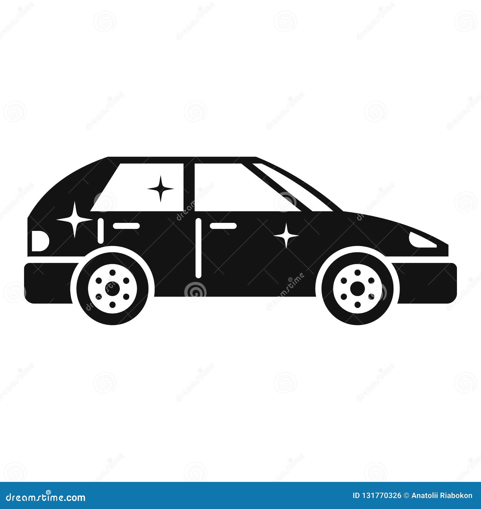 Clean Car Icon, Simple Style Stock Vector - Illustration of bubble ...