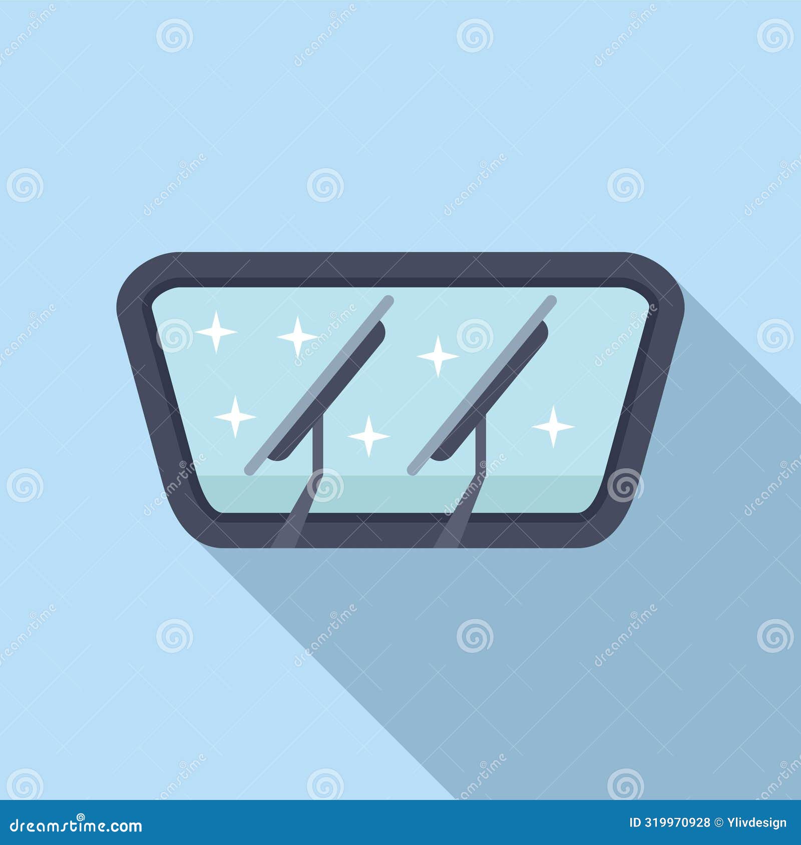Clean Car Rear Window Vector Illustration Stock Illustration ...