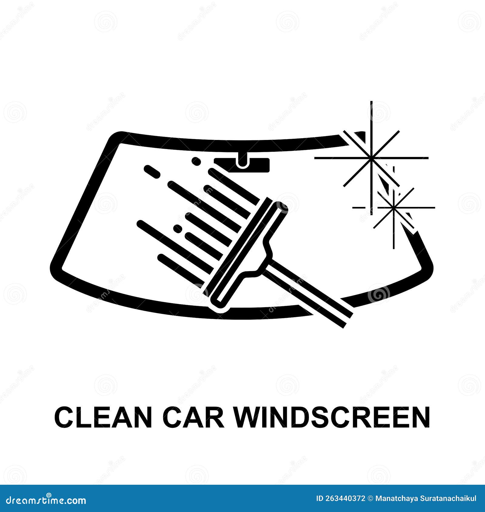 Windshield Icon Vector From Car Repair Collection. Thin Line Windshield ...