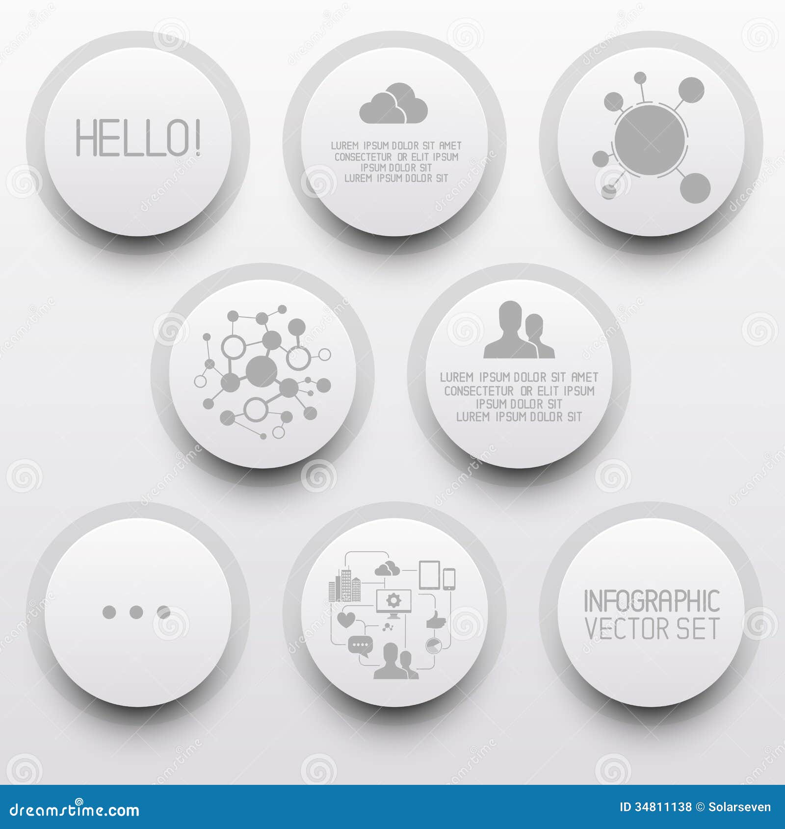 Clean Circle Infographic Elements Stock Vector - Illustration of vector ...