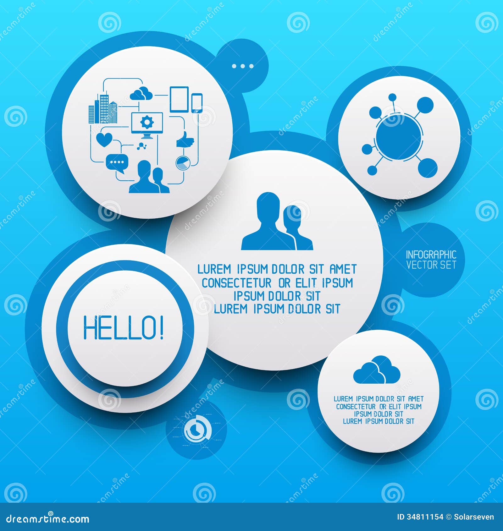 Clean Circle Infographic Elements Stock Vector - Illustration of clean ...