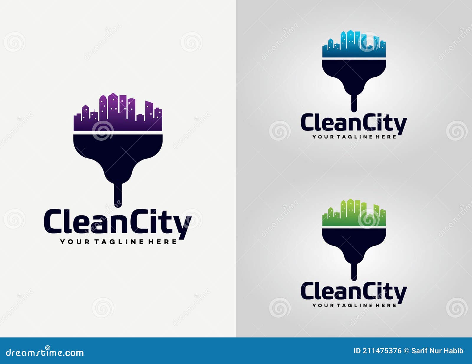 Clean City Logo Design Template Stock Vector - Illustration of clean ...