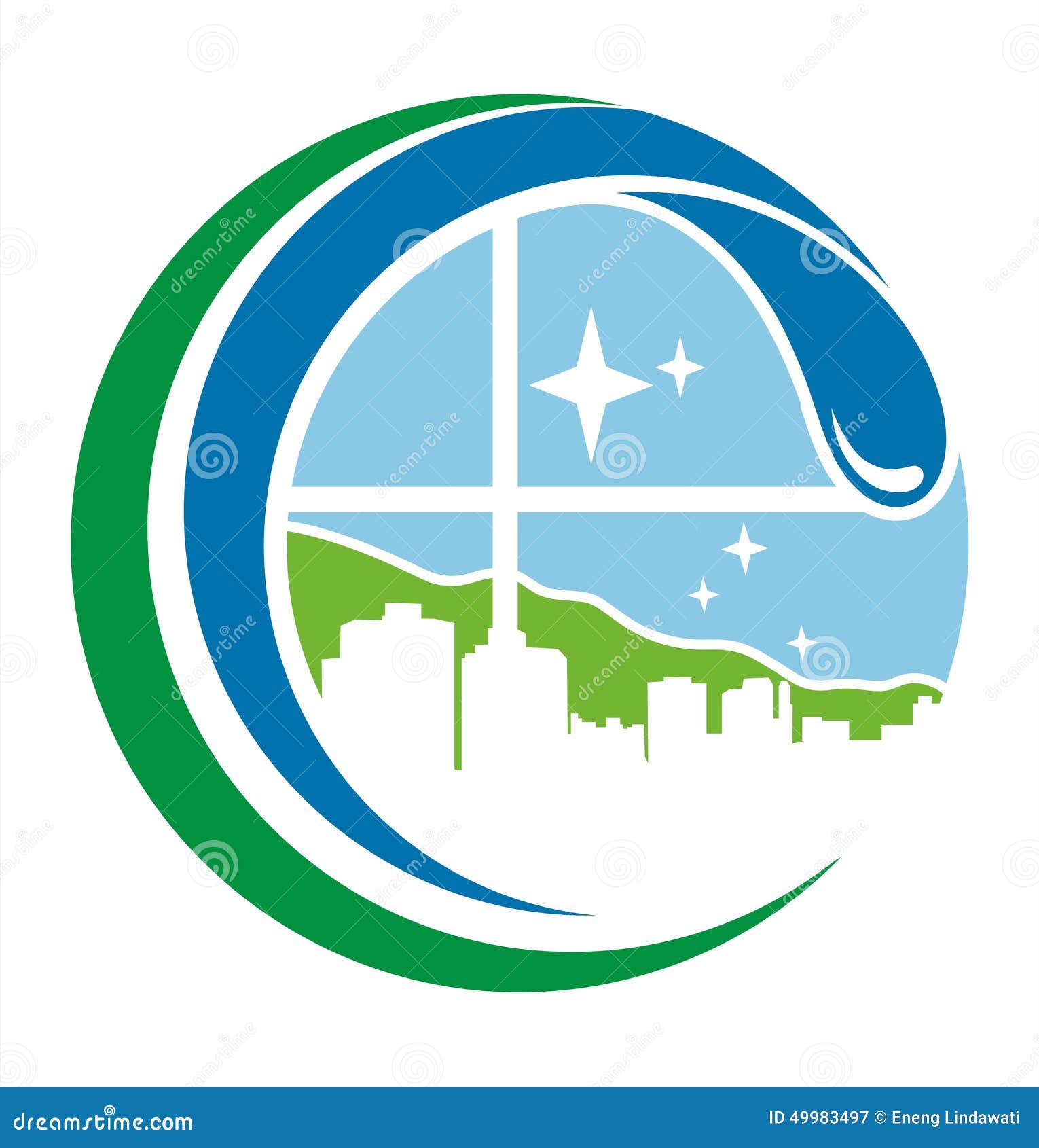 Clean City Windows stock illustration. Illustration of city - 49983497