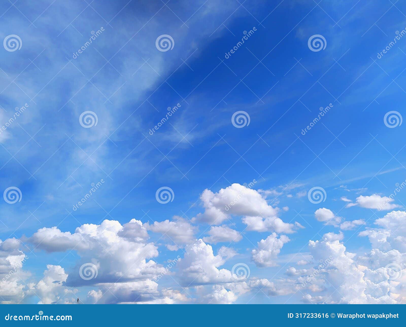 A Clean, Clear Blue Sky is Perfect for a Background. Stock Photo ...
