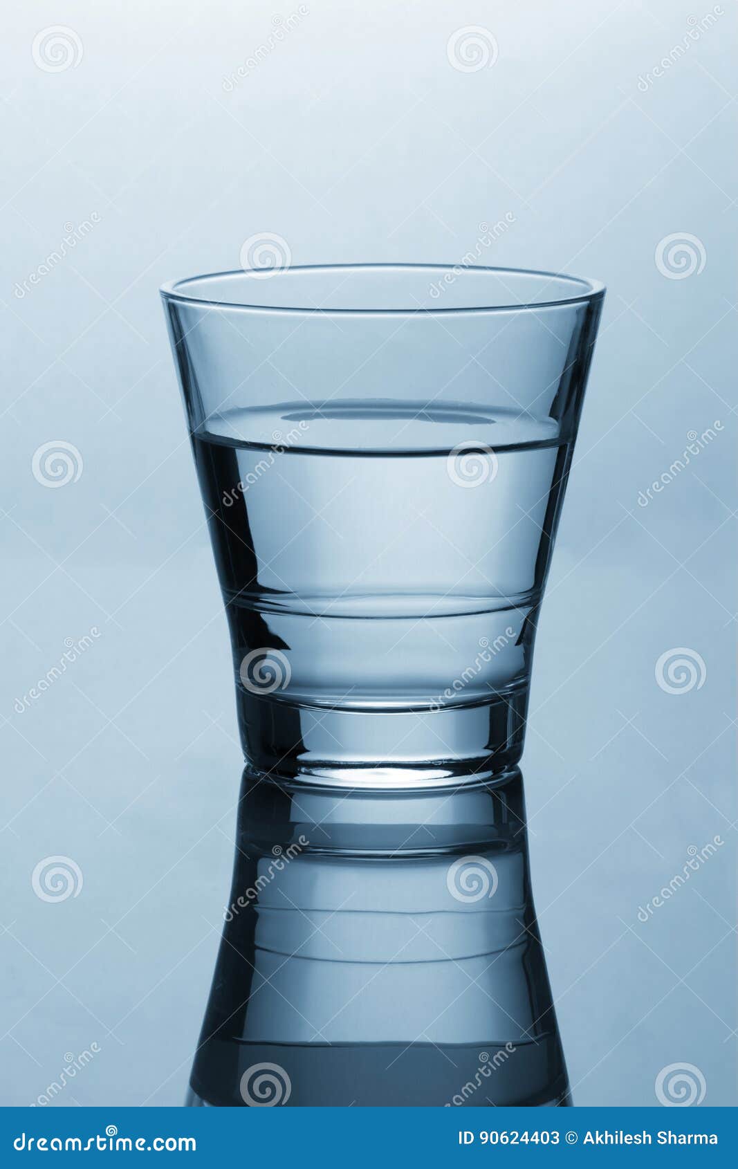 Clean and Clear Glass of Water with Reflection Stock Image - Image of ...
