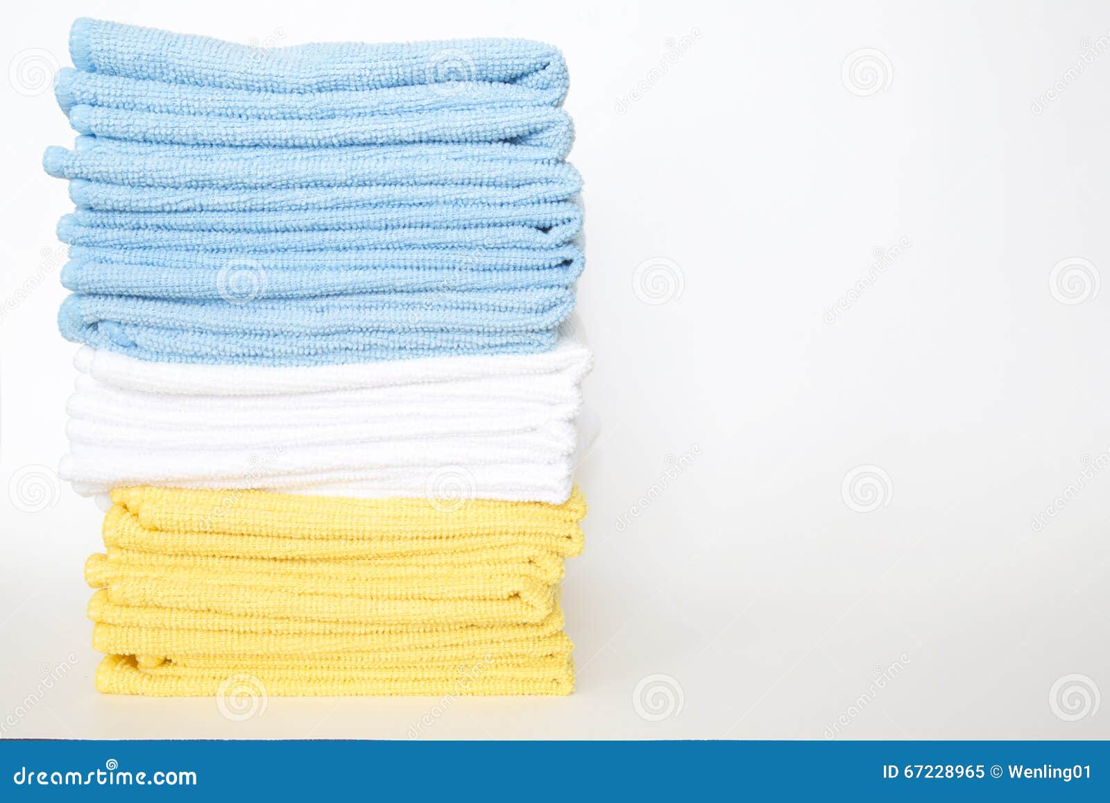 Clean Cloth Were Folded a Neat Pile Stock Image - Image of room, blue ...