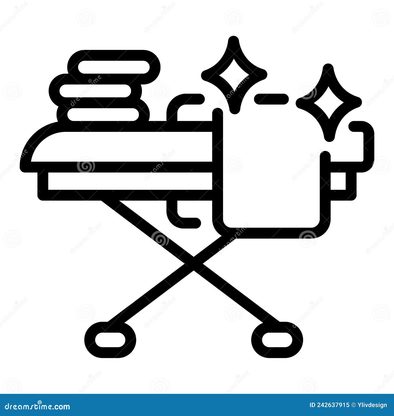 Clean Clothes Icon Outline Vector. Iron Steam Stock Vector ...