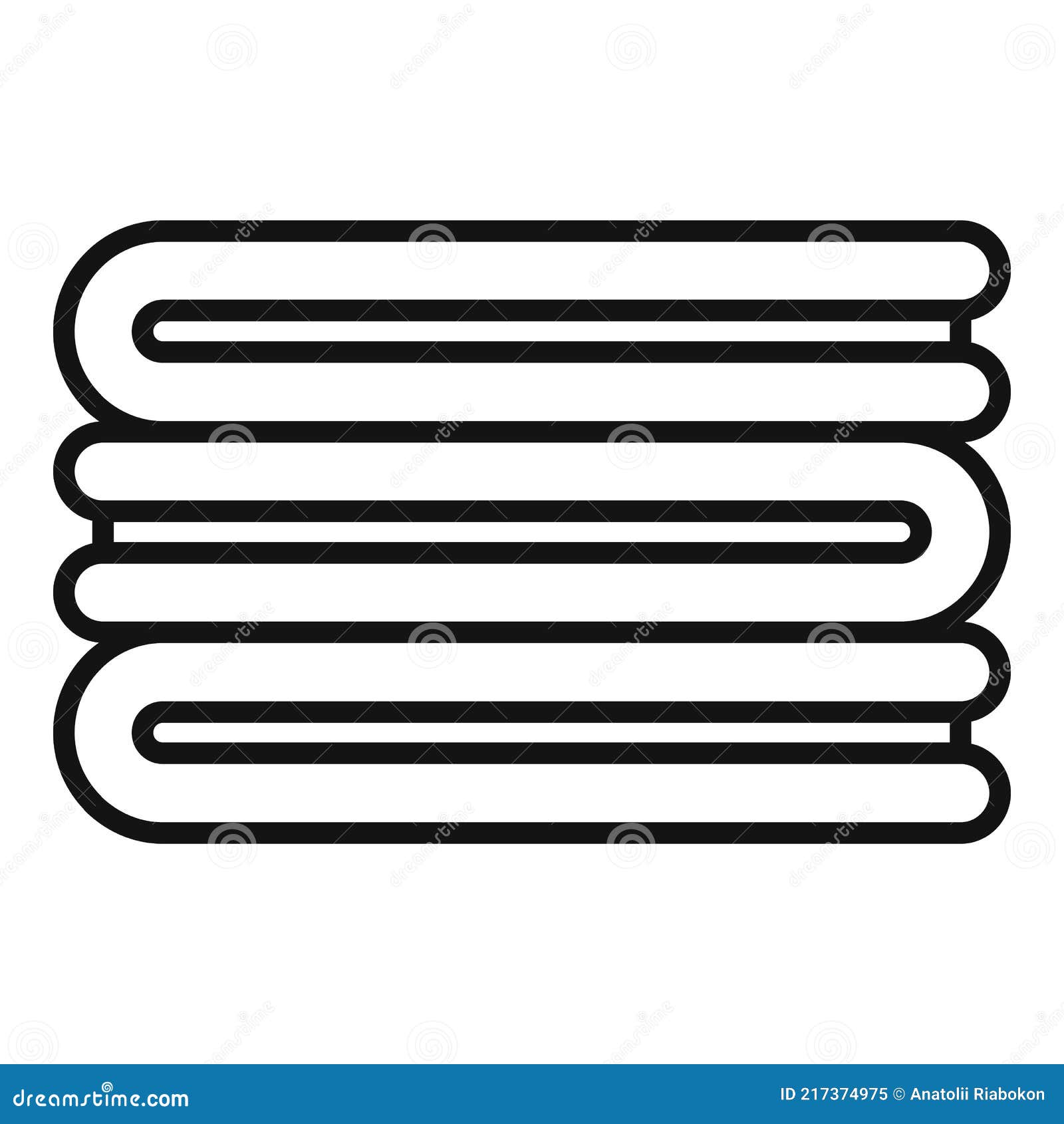 Clean Clothes Stack Icon, Outline Style Stock Vector - Illustration of ...