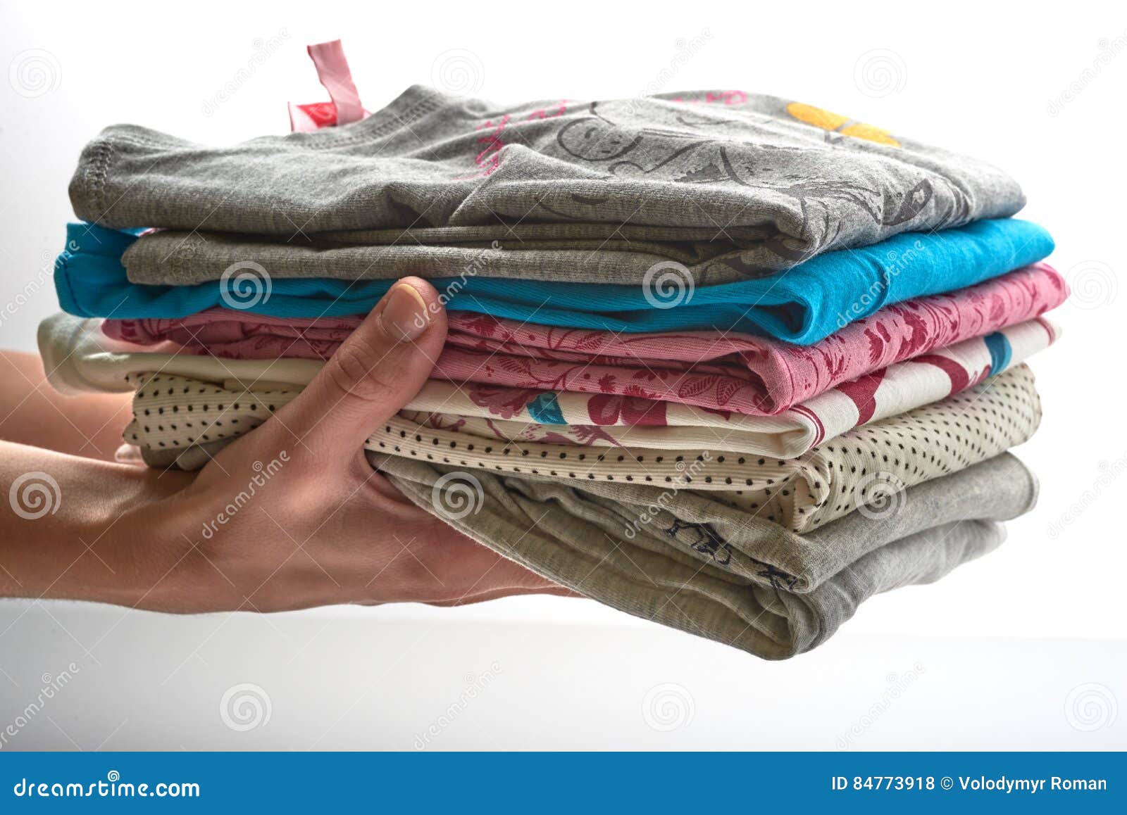Clean Clothes on a White Background Stock Photo - Image of ...
