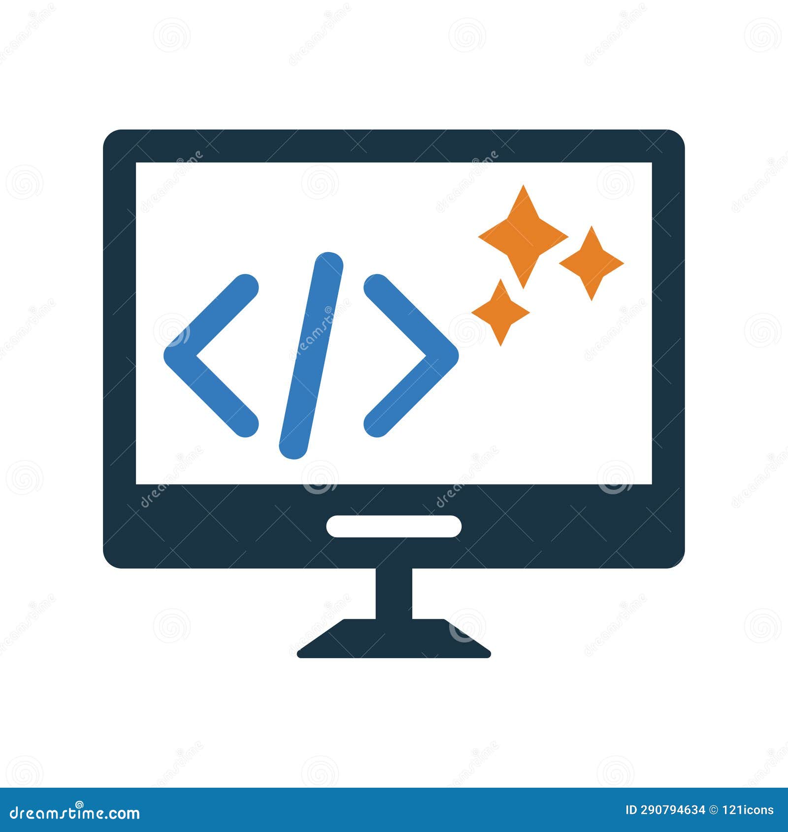 Clean Code icon stock illustration. Illustration of software - 290794634