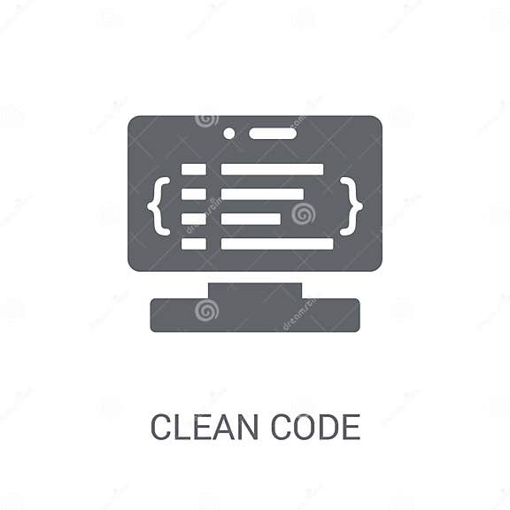 Clean Code Icon. Trendy Clean Code Logo Concept on White Background ...