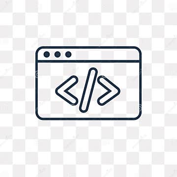 Clean Code Vector Icon Isolated on Transparent Background, Linear Clean ...