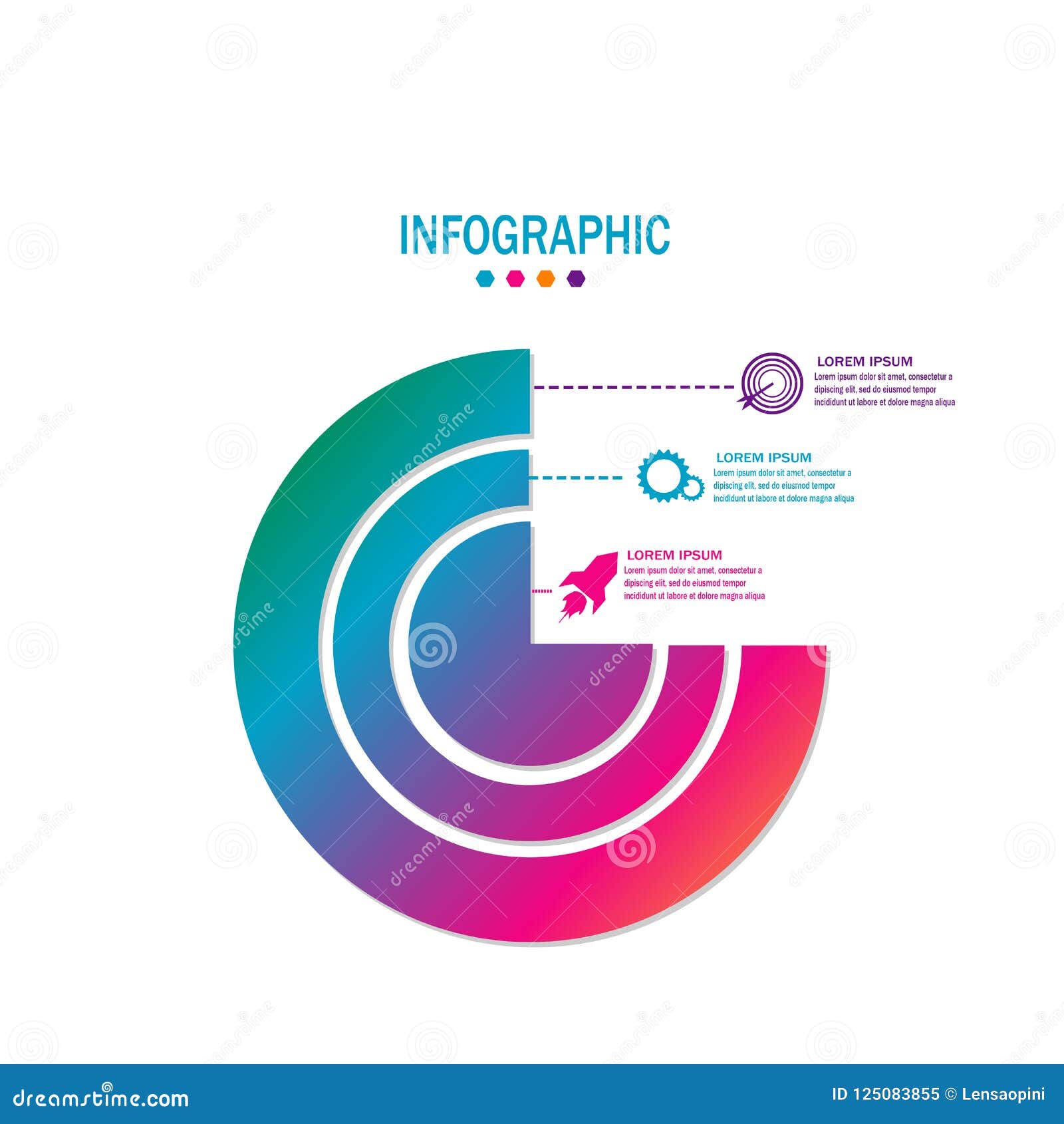Clean Colorful Modern Infographic Timeline Element Design Vector Stock ...