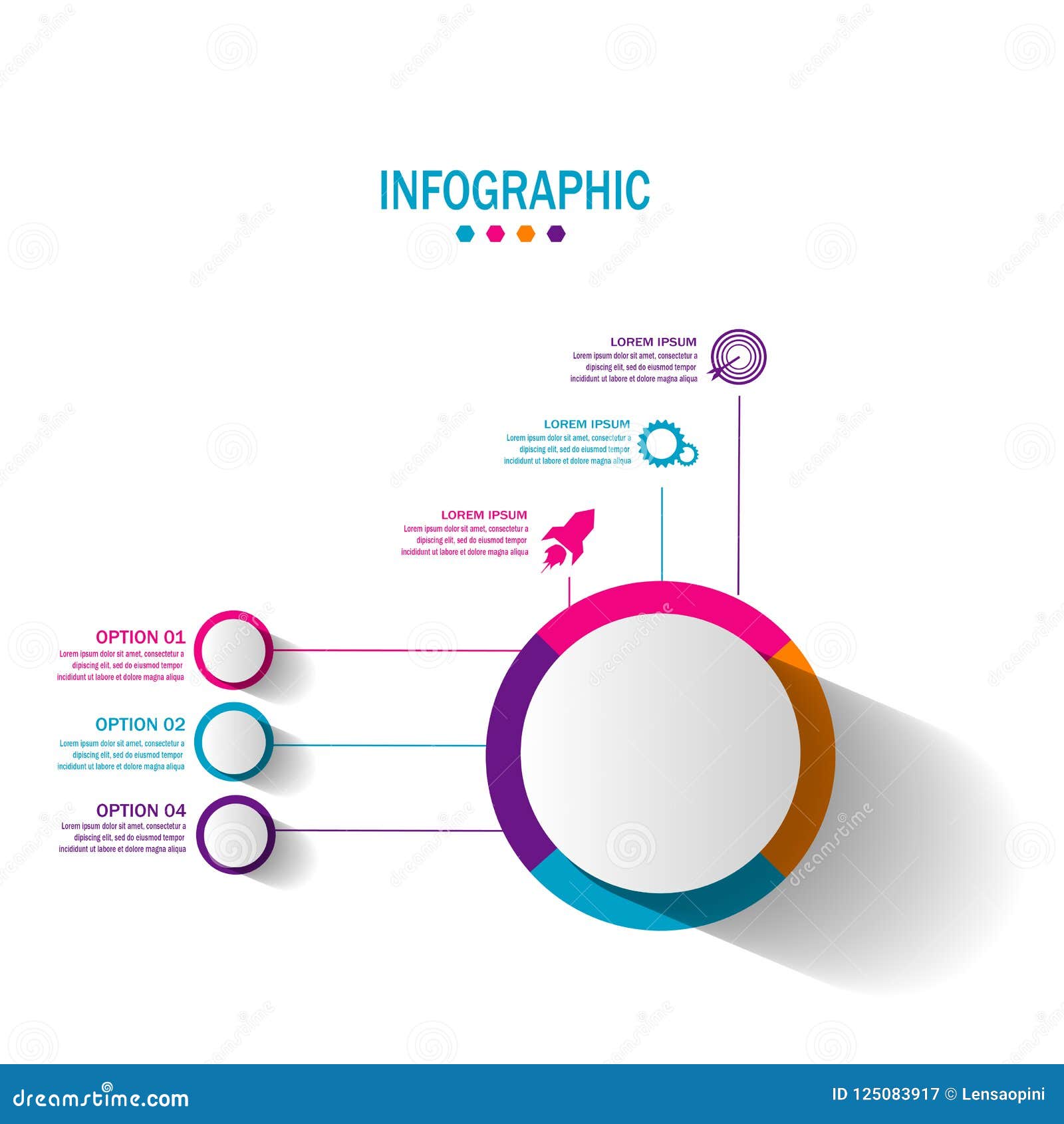 Clean Colorful Modern Infographic Timeline Element Design Vector Stock ...