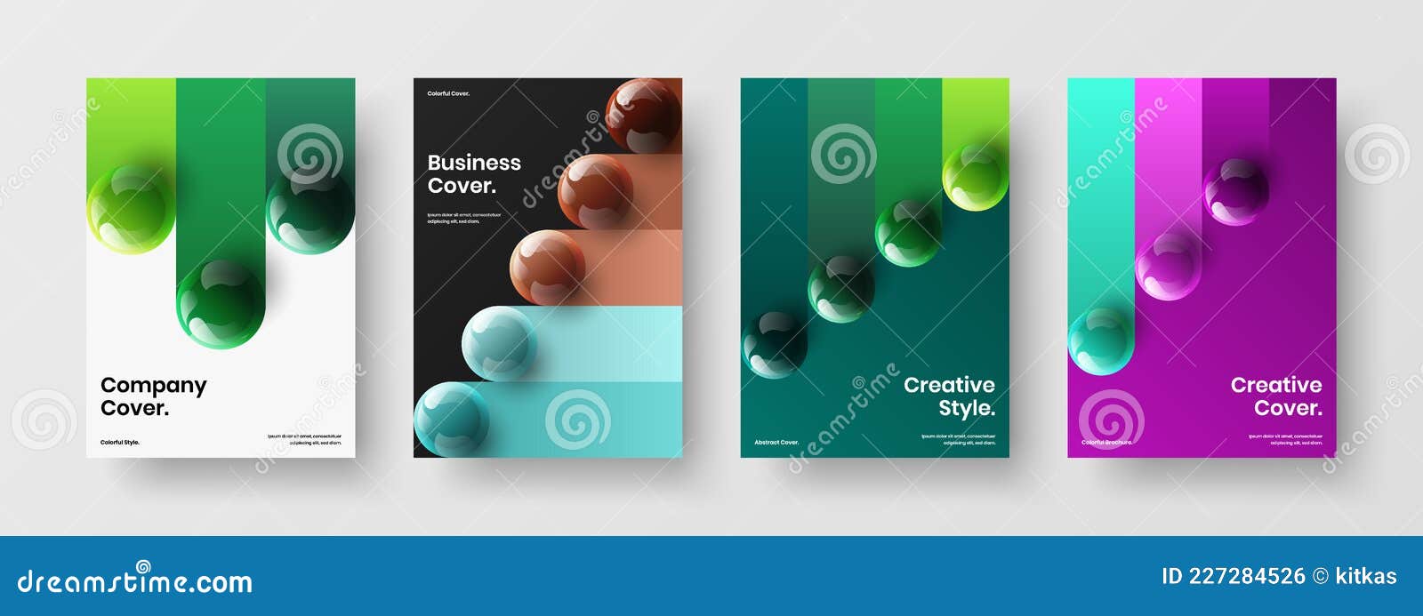 Clean Company Cover Vector Design Template Bundle Stock Vector ...