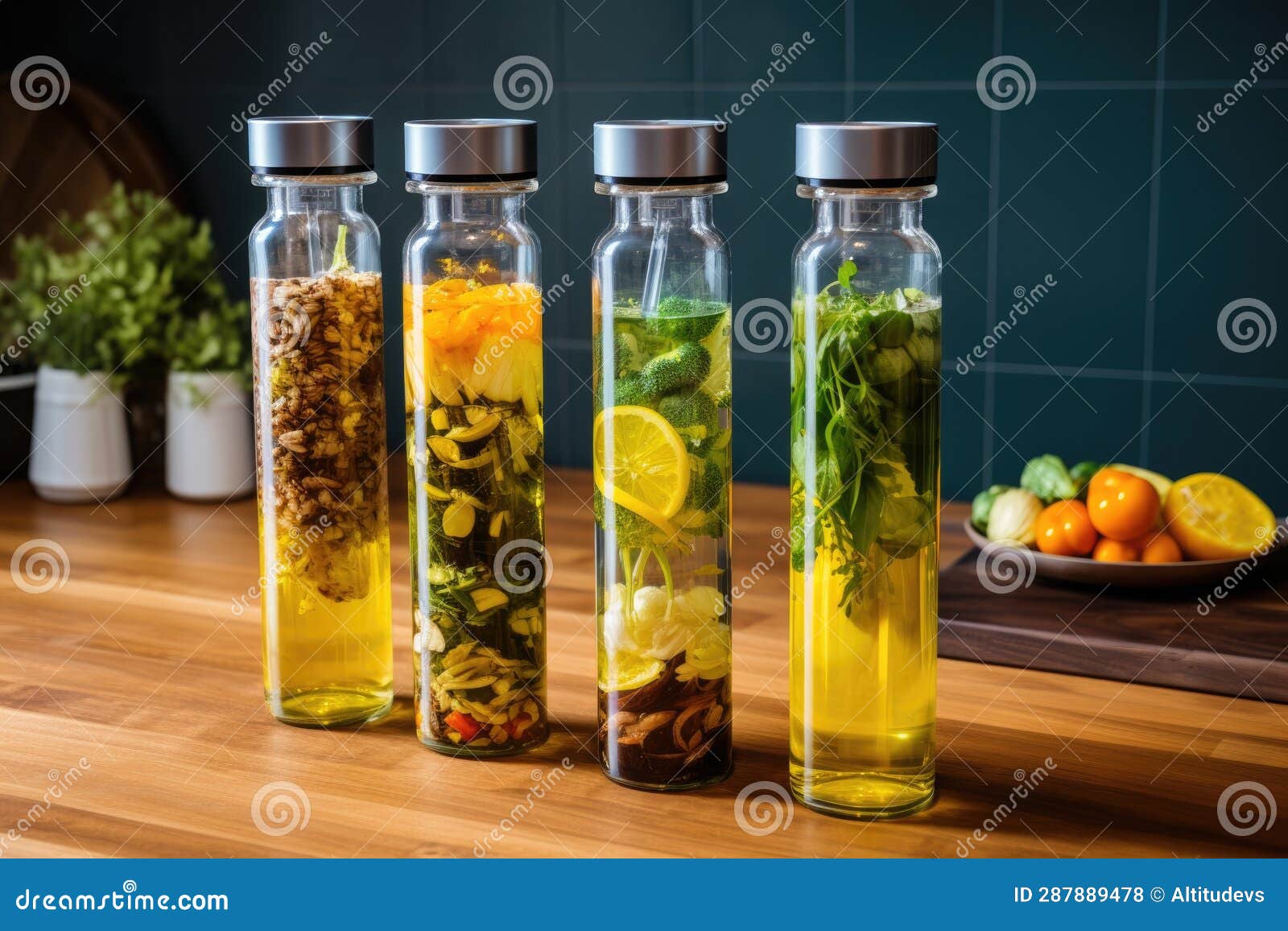 Clean Cooking Oil in Reusable Bottles Stock Illustration - Illustration ...