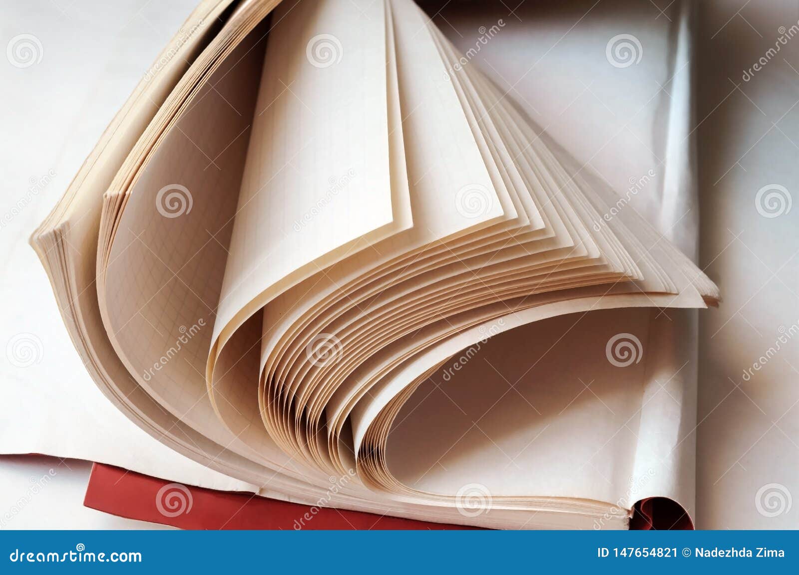 Clean Copybook Sheets, Old Thick Notebook Stock Image - Image of single ...
