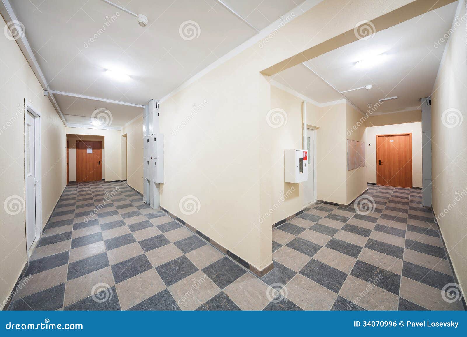 Clean corridor stock photo. Image of decor, ceiling, contemporary ...