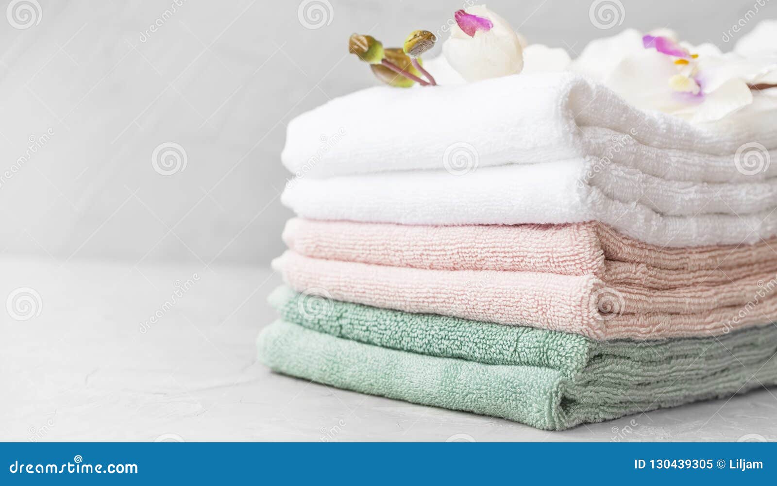 Clean cotton towels stack stock image. Image of cotton - 130439305