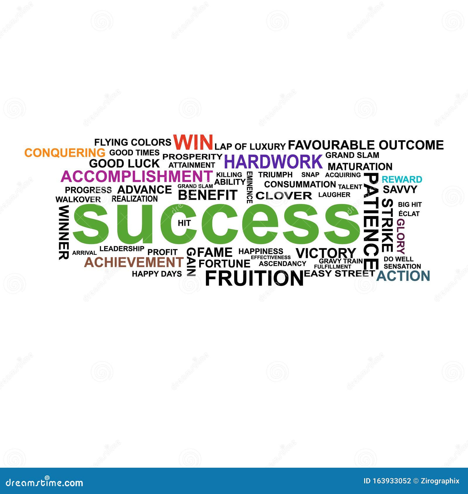 Success Word Cloud Vector Art Design Stock Illustration - Illustration ...