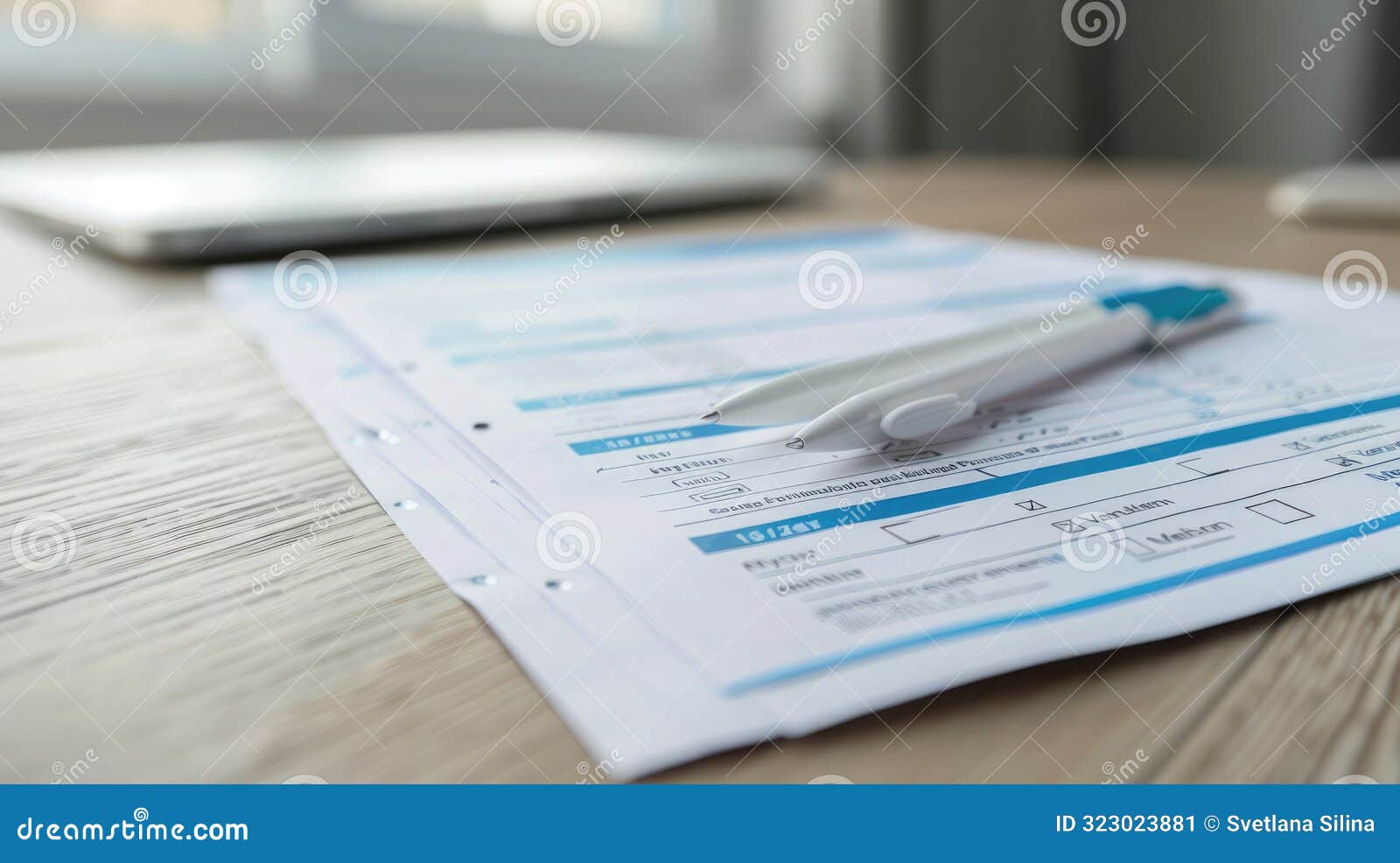 Survey Forms And Checklist With Ticked Boxes, Organized And Complete ...