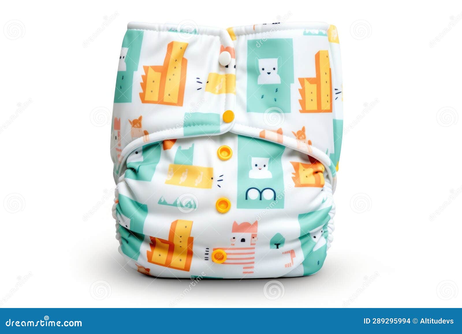 Clean Diaper with Cute Pattern Design Stock Illustration - Illustration ...